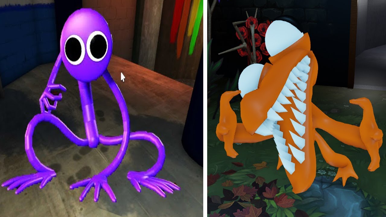 MONSTRO ROXO VS MONSTRO LARANJA! ME TRANSFORMEI NO MONSTRO ROXO DO DUTO ...
