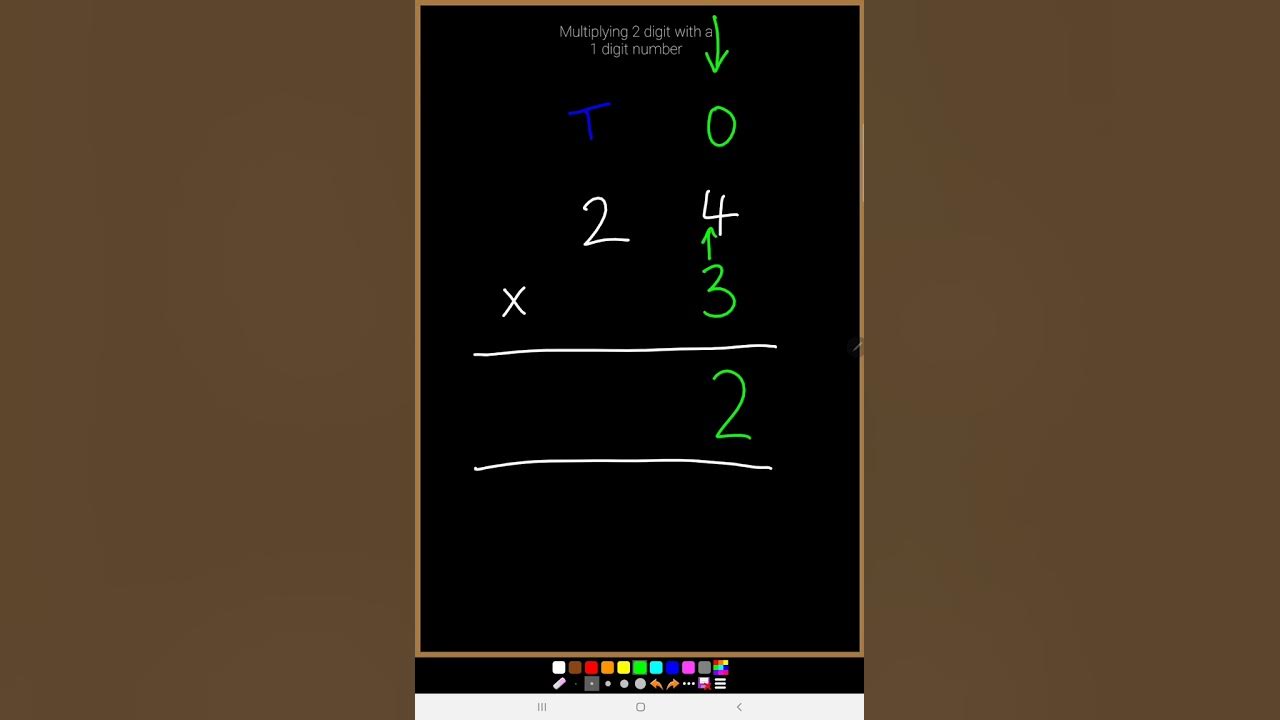 Multiplying a 2 digit number with a single digit - YouTube