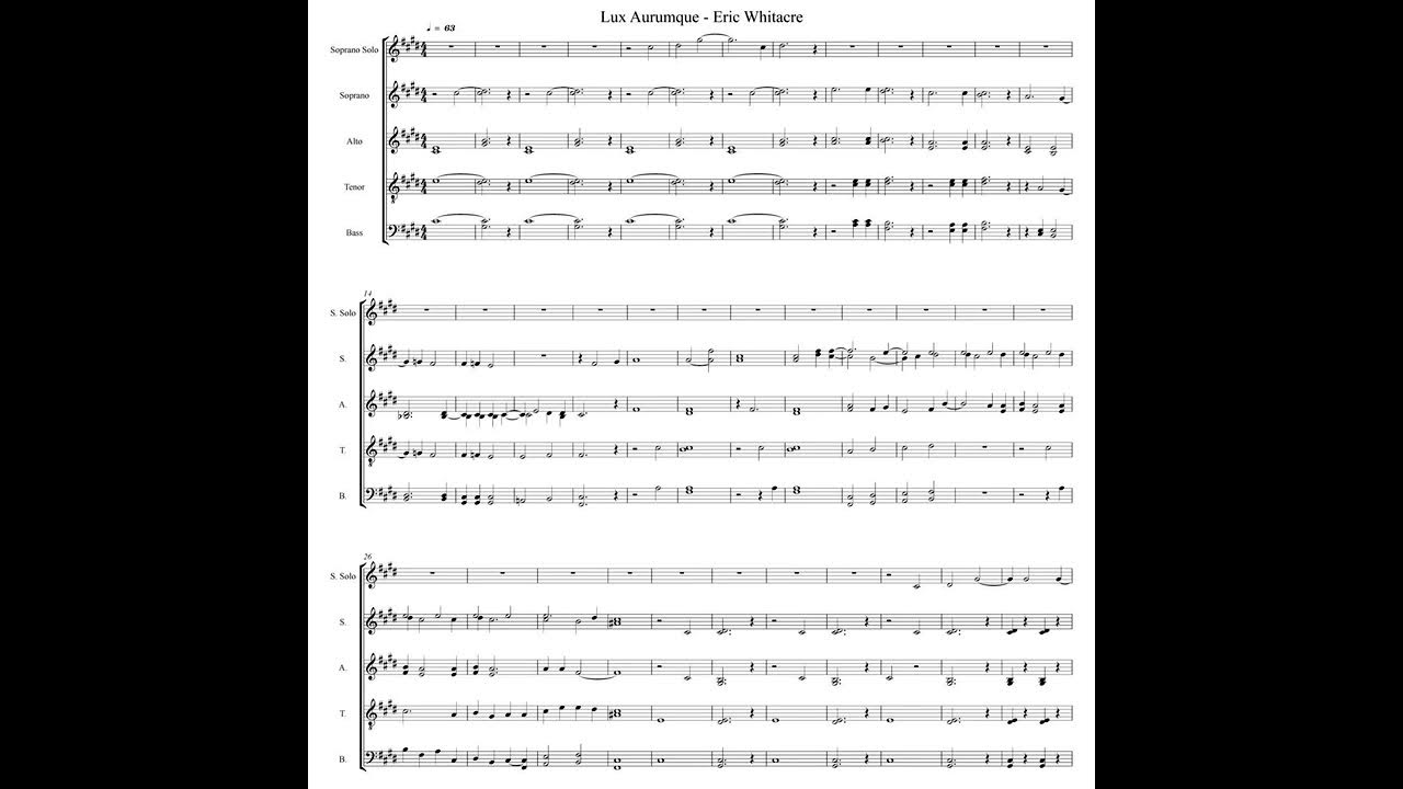 "Lux Aurumque" by Eric Whitacre Slight Remaster - YouTube