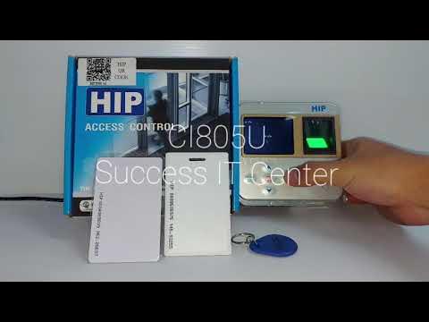 การแอดบัตรเครื่องสแกนลายนิ้วมือ HIP รุ่นCi805U - YouTube