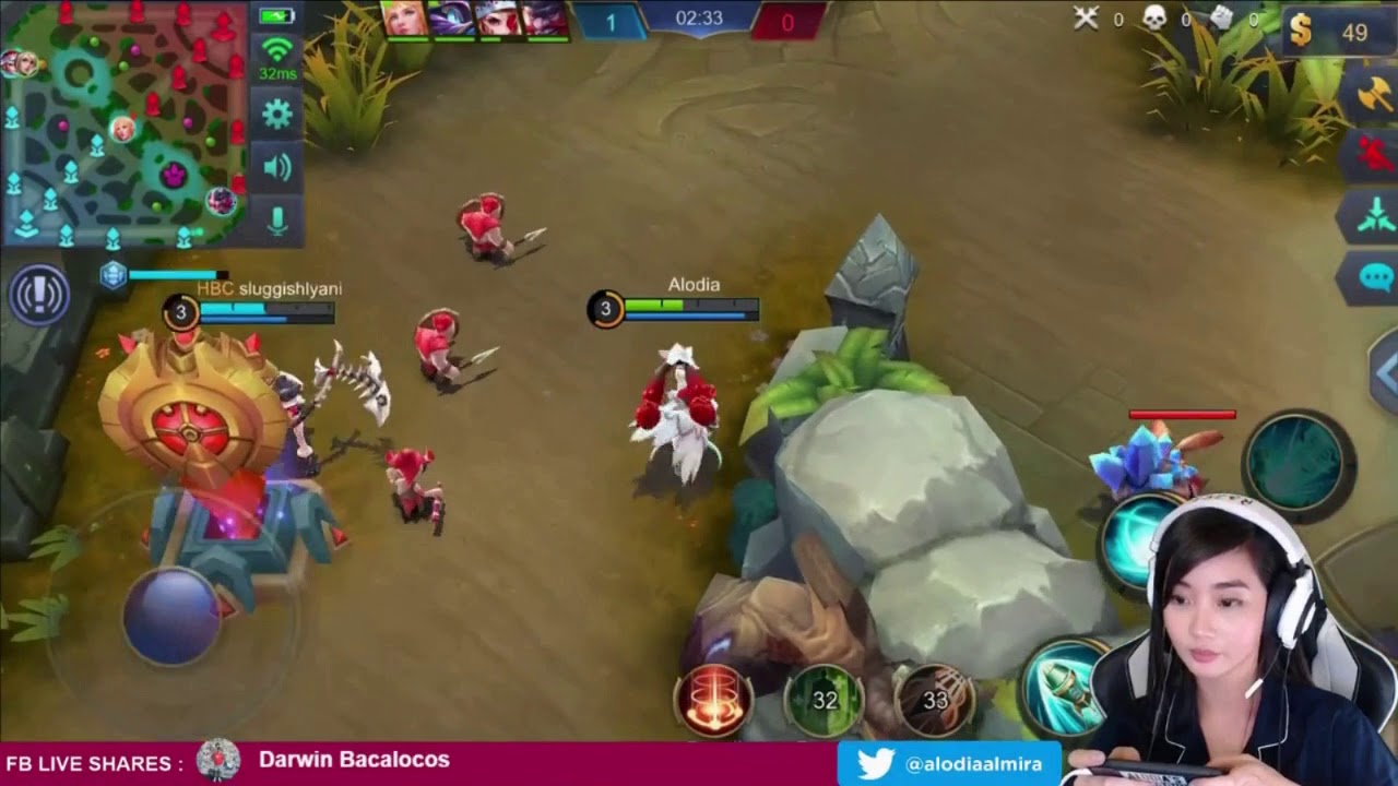 Playing Mobile Legends: Bang Bang with Alodia - YouTube