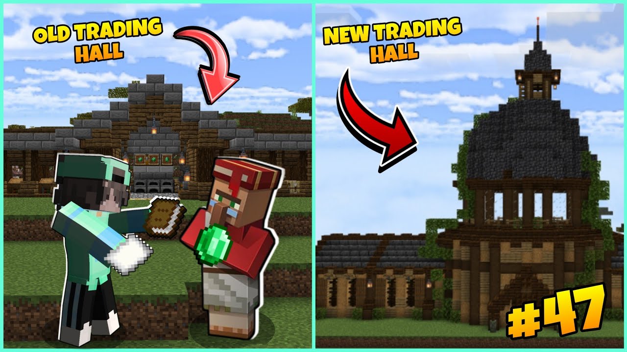 I Build A Huge Trading Hall In Minecraft Survival Series !! #47 - YouTube
