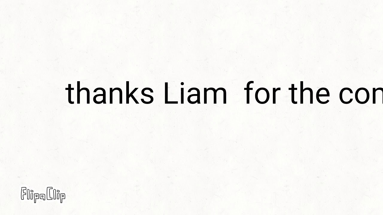 thanks Liam - YouTube