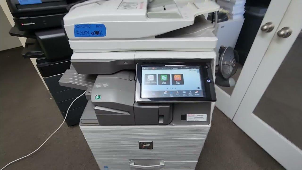 How To Connect Your Sharp Copier To Your Network by Assigning An IP Address - YouTube