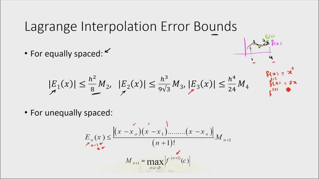 4- Lagrange Error Bounds.. حساب الخطأ عند استخدام طريقة لاجرانج - YouTube