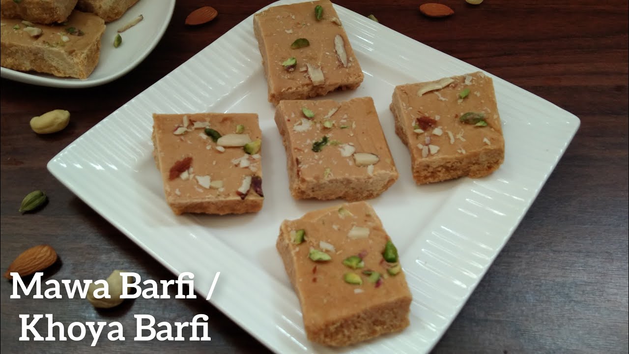 Khoya Barfi Recipe | Mawa Barfi | Barfi Recipe | How to make Barfi ...