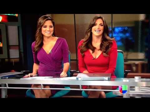 Barbara Bermudo and Pamela Silva Conde - Primer Impacto 7/2/13