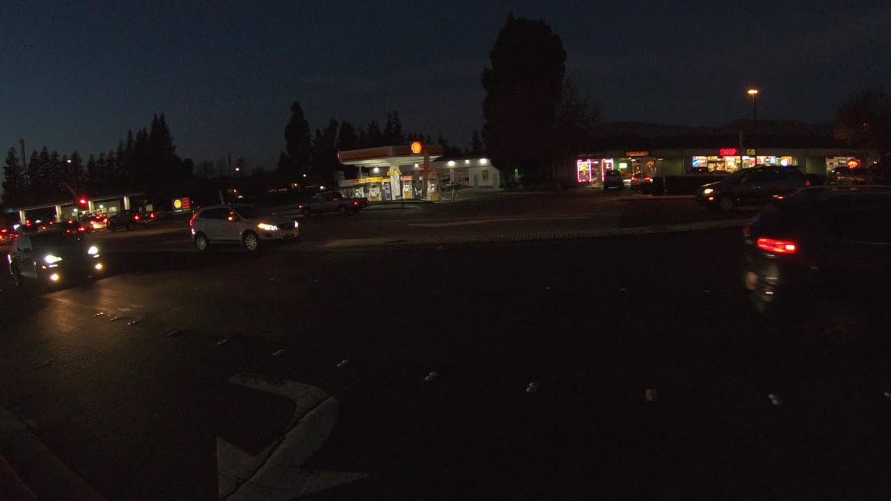 Car gets Stuck after Driver Hits Center Median - YouTube