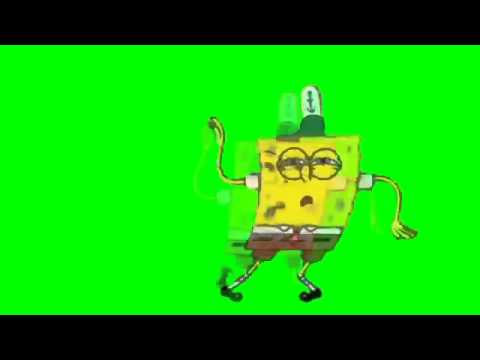 spongebob dancing green screen футаж спанч боб - YouTube