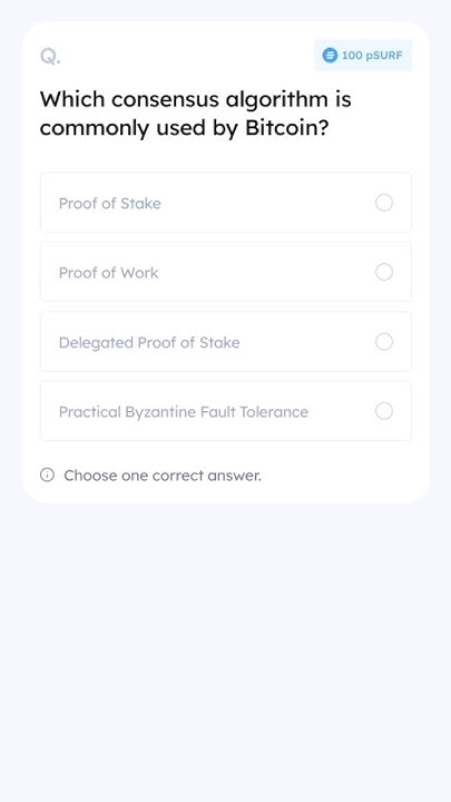 Which consensus algorithm is commonly used by Bitcoin? - YouTube