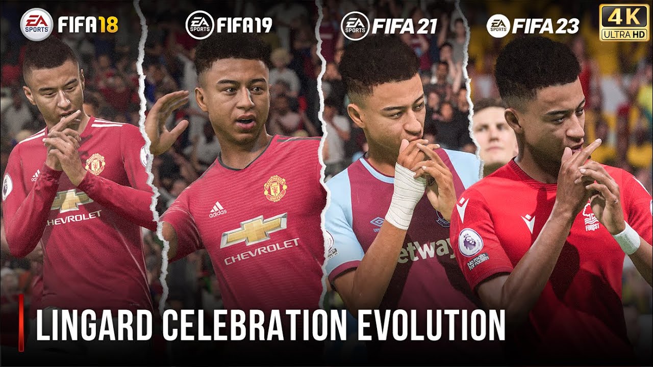 Jesse Lingard Celebration Evolution In FIFA | 18 - 23 | 4K 60FPS - YouTube