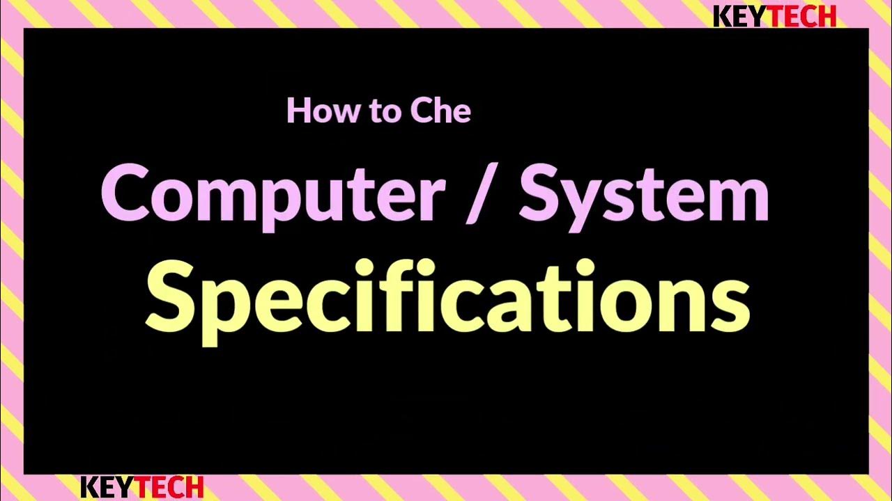 How to check Computer /System / this pc Specification for pos software ...
