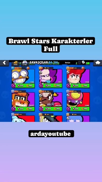 Brawl Stars Karakterler Full - YouTube