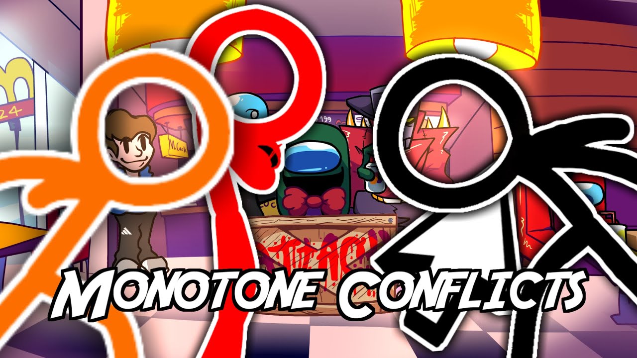 FNF Monotone Conflicts but TDL & TSC vs TCO & Alan sings it - YouTube