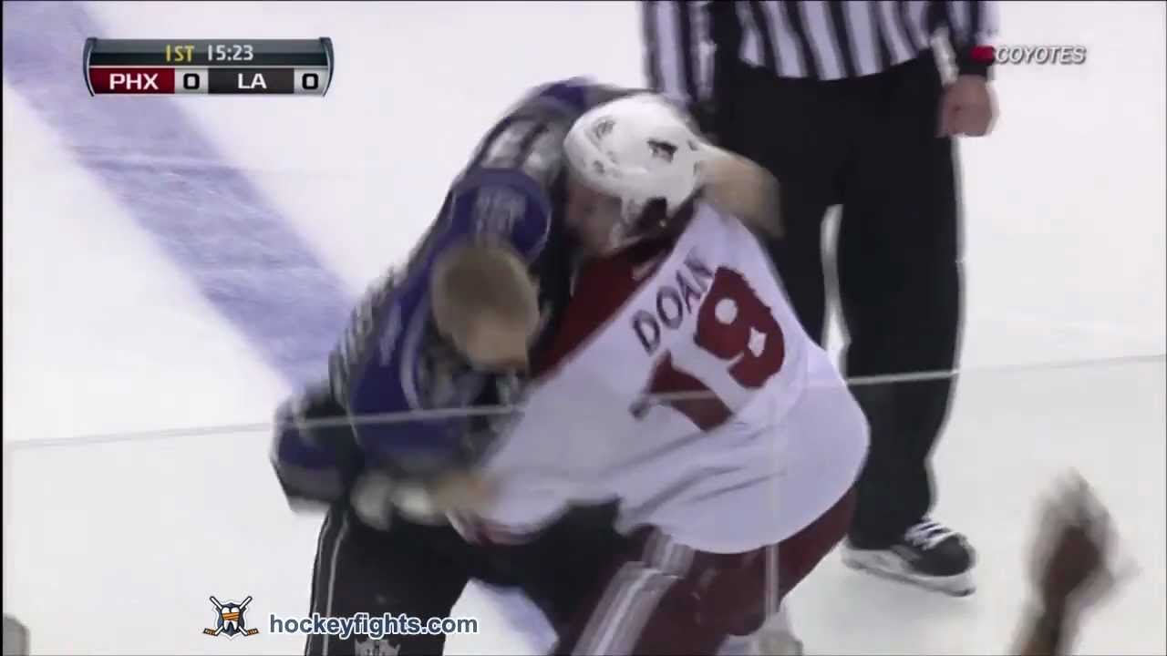 Shane Doan vs Dustin Brown Feb 16, 2012 - YouTube