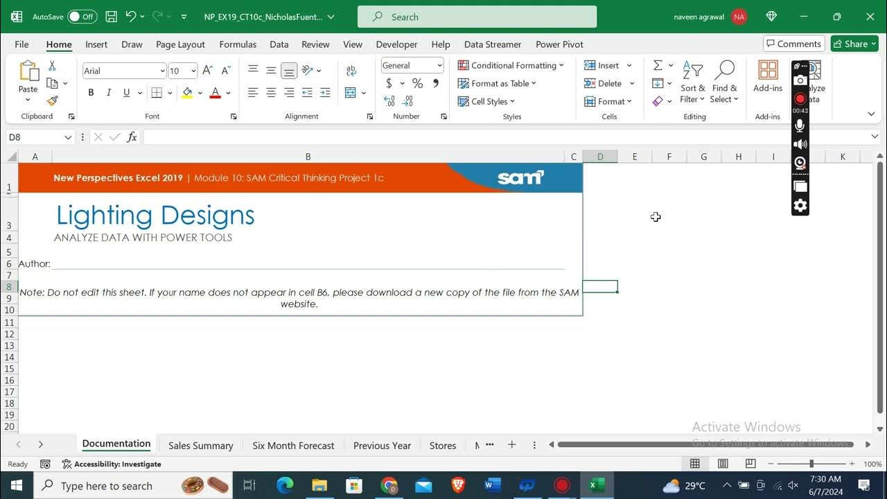New Perspectives Excel 2019 | Module 10 SAM Critical Thinking Project ...