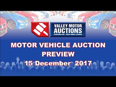 Motor Vehicle Auction Preview - 15 December 2017 - YouTube