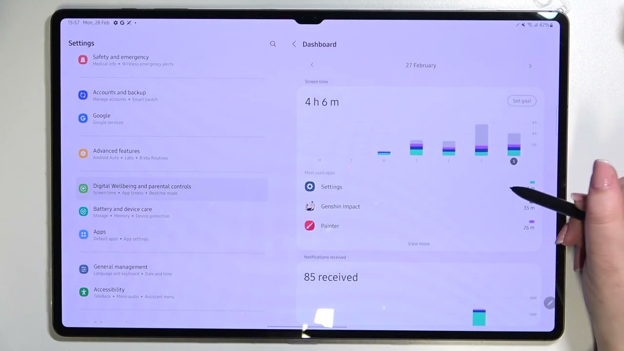 How To Check Total Screen Time On SAMSUNG Galaxy Tab S8 Ultra Detect how-to-check-total-screen-time-on-samsung-galaxy-tab-s8-ultra-detect