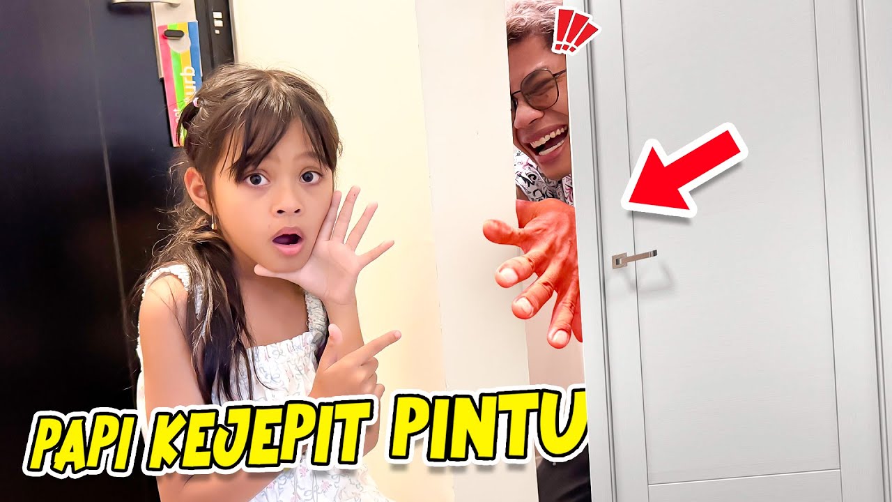 TOLONG!! TANGAN PAPI KEJEPIT PINTU SAMPAI KELUAR DAR4H!! - YouTube