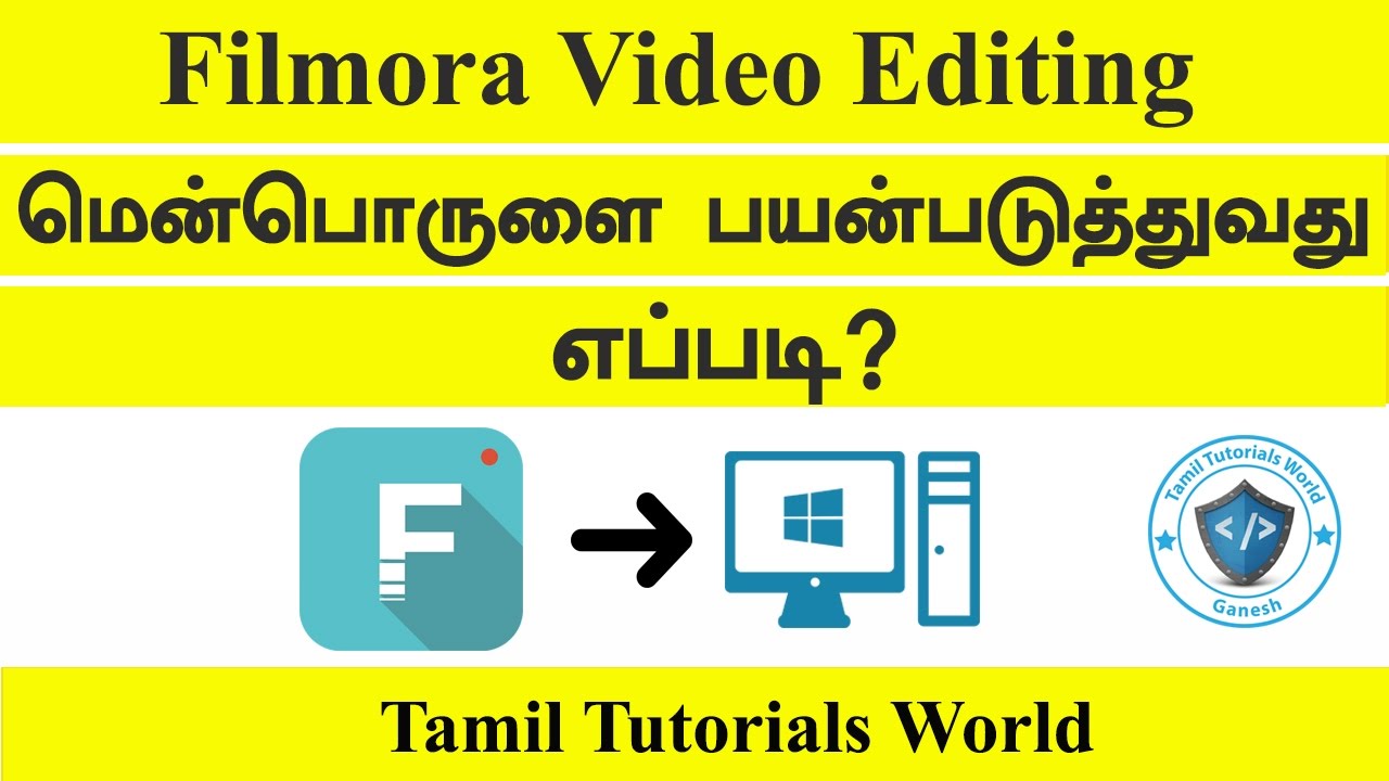 How to Use Filmora Video Editing Software in Tamil Tutorials_HD - YouTube