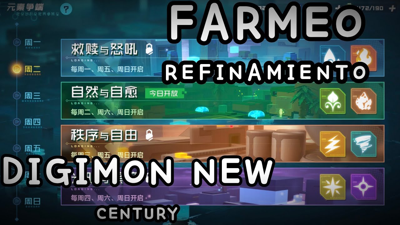 Digimon New Century [ Farmeo Elemental ] Guía - YouTube