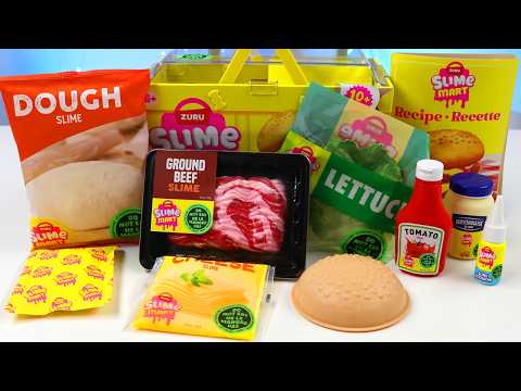 Toy ASMR 🍔  Zuru Slime Mart Hamburger Unboxing | Satisfying Realistic Food Slime!