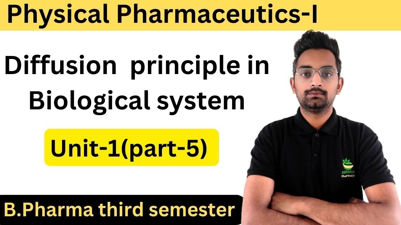 Diffusion principle in Biological system, Unit-1(part-5) B.pharma 3rd ...