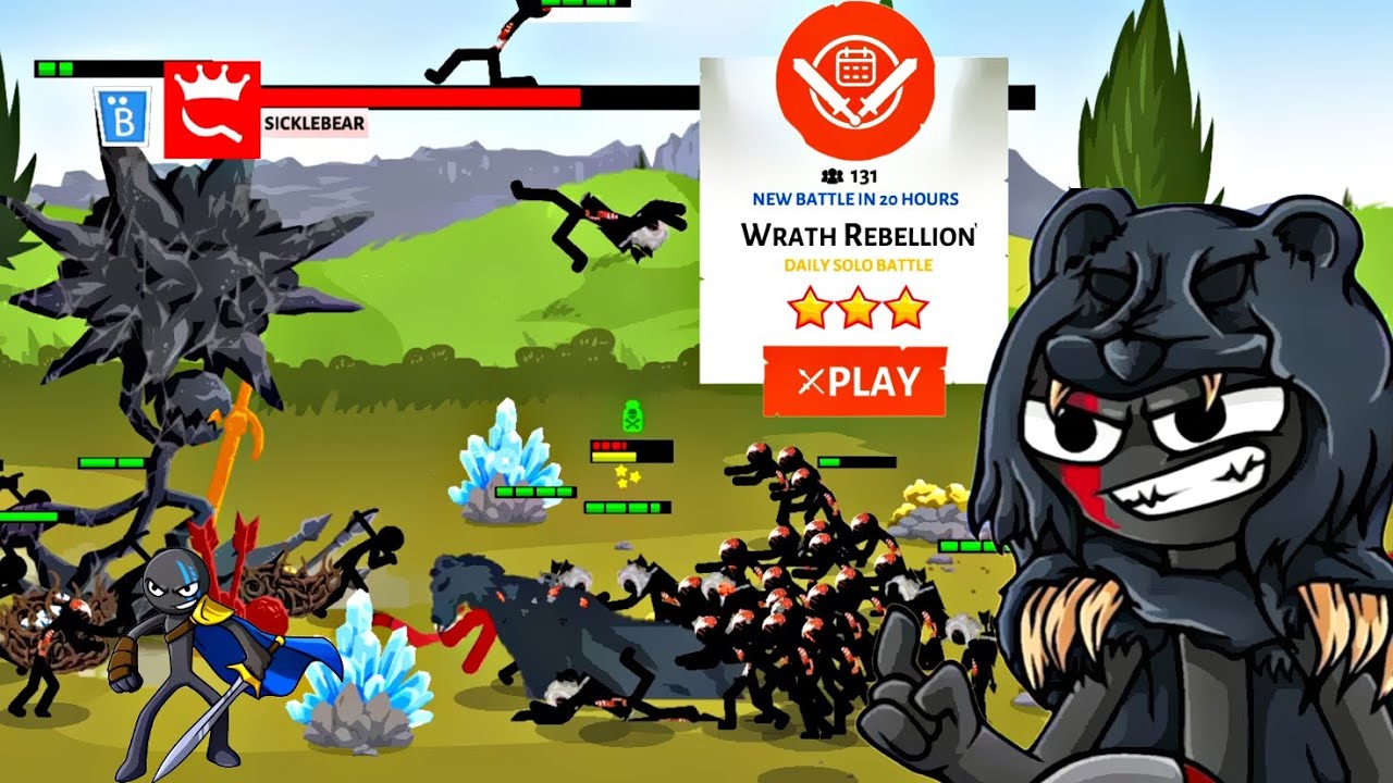 💥 SİCKLEBEAR(real bear) and Wrath Rebellion - Stick War Saga - YouTube