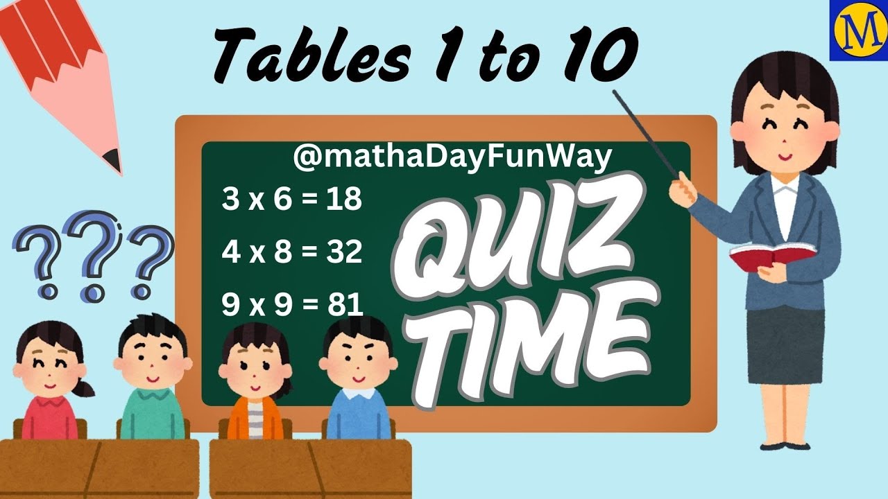 Maths Quiz| Tables 1 to 10 #mathsclass2 - YouTube