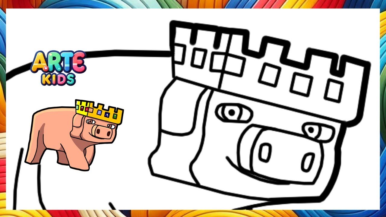 Dibuja Y Colorea El Cerdito de MINECRAFT la Película🐷 Dibujos Para ...