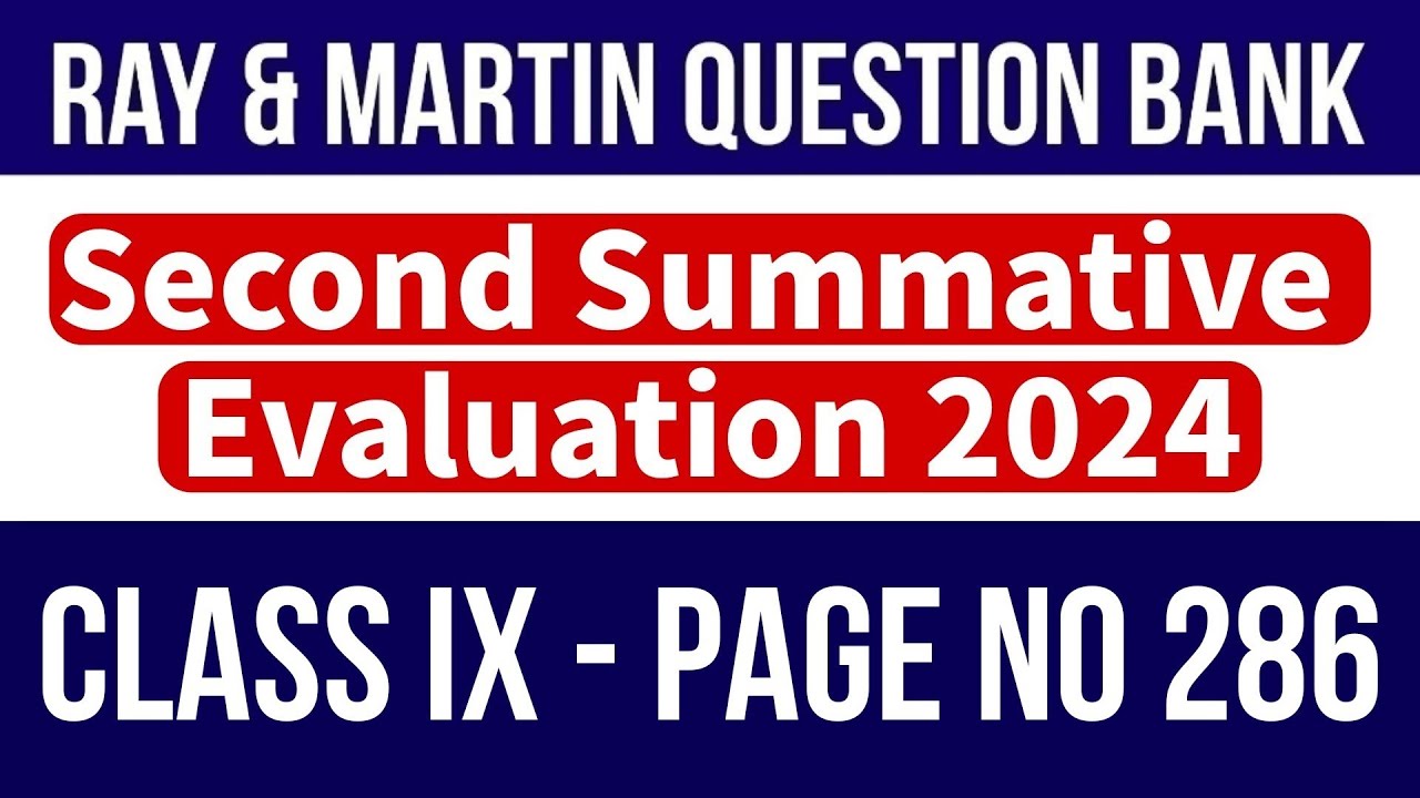 Ray And Martin Question Bank | Class 9 English Second Summative ...