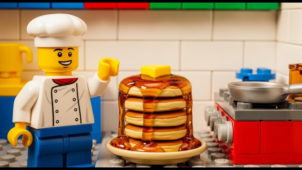 Making Real Miniature Pancakes On LEGO Stove 🥞🍳 - YouTube