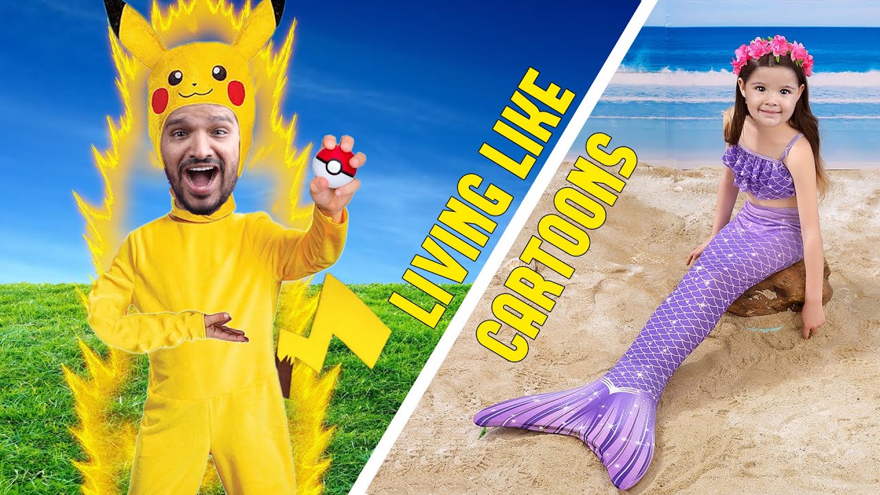 LIVING LIKE CARTOON FOR 24 HRS | FUNNIEST VIDEO EVER - YouTube