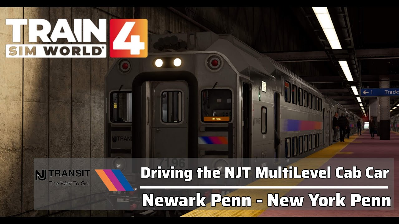 Driving the NJT MultiLevel Cab Car From Newark Penn To New York Penn ...