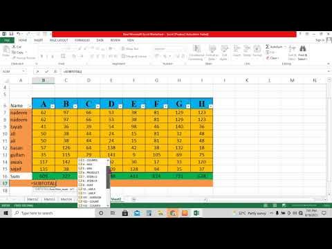 Difference between Sum formula and Subtotal formula in excel || Learning and Earning - YouTube