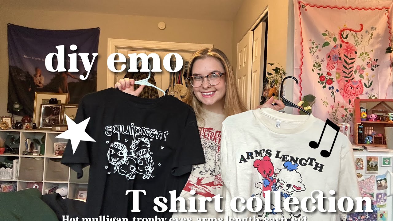my band merch collection as a diy emo music listener - YouTube