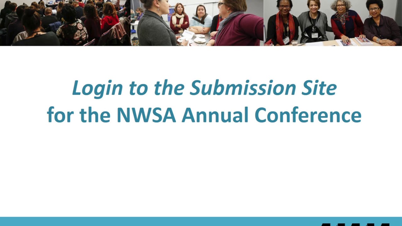 NWSA How to Login and Enter the Submission Site - YouTube