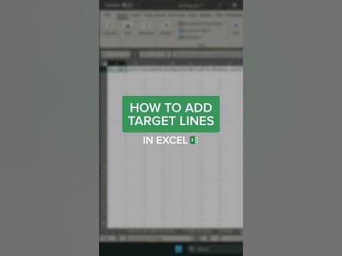 How to Add Target Lines in Excel 📈 #shorts - YouTube