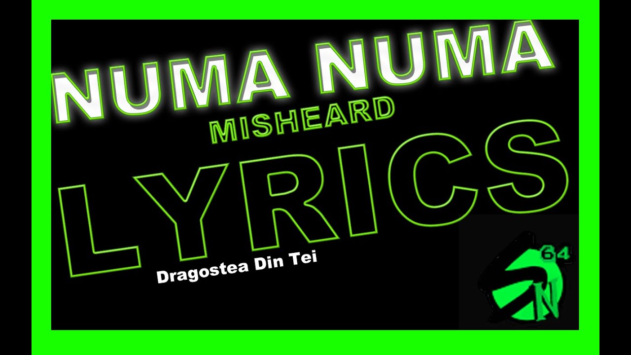Numa Numa [MISHEARD] Lyrics - YouTube