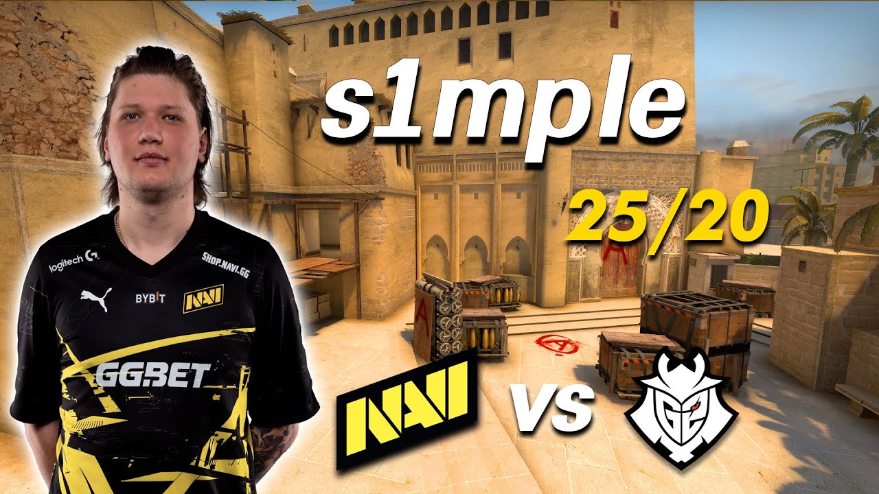 CSGO POV NAVI s1mple (25/20) vs G2 (MIRAGE) @ BLAST Premier Fall Groups 2023 - YouTube