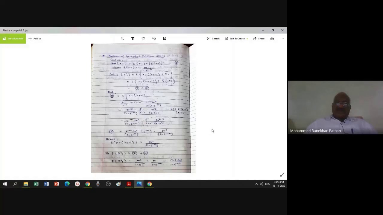 Variance of truncated Poisson distribution and introduction to Time ...