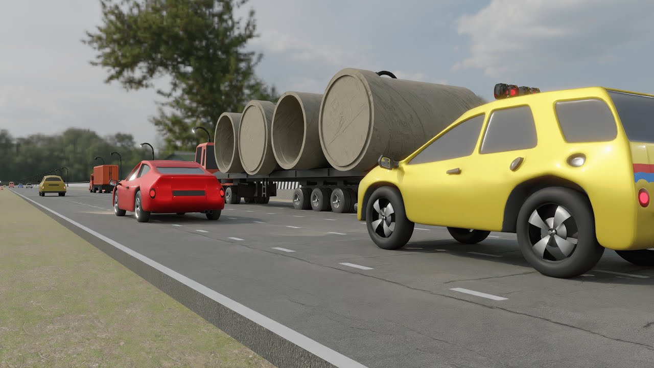 A Short Police Car Chase Animation - Low Poly - YouTube