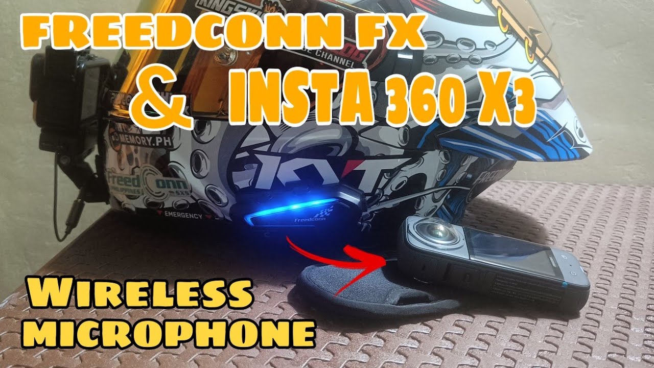 HOW CONNECT FREEDCONN FX TO INSTA 360 X3 | KINGSKIE MOTO VLOG - YouTube