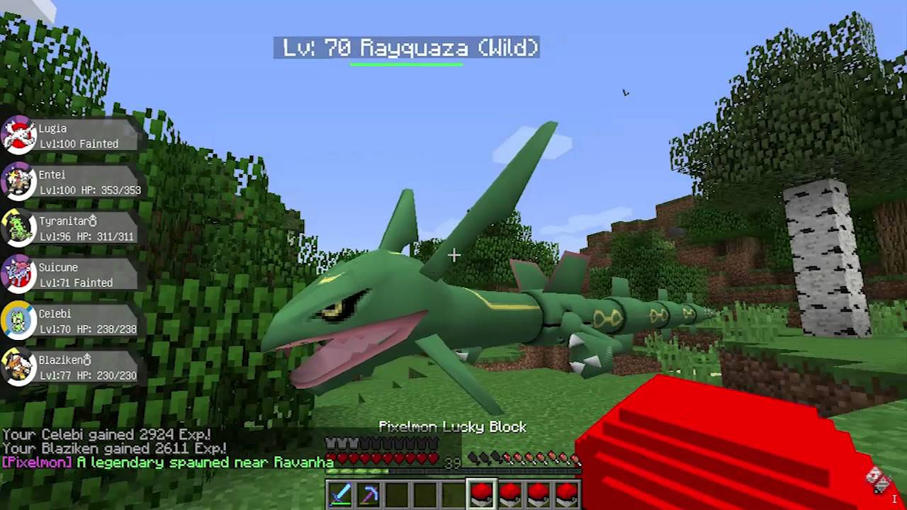 Minecraft › Liga Pokemon 17 Rayquaza FodÃo Youtube