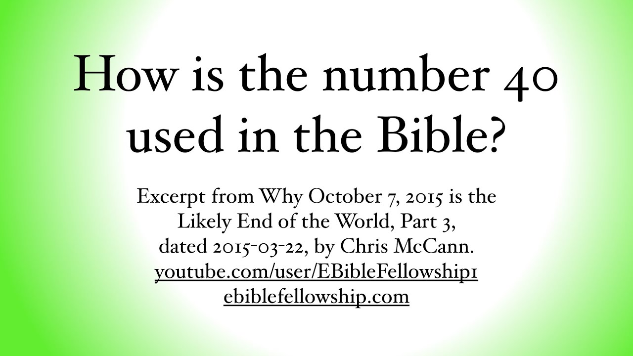 Number 40 In The Bible Images And Photos Finder