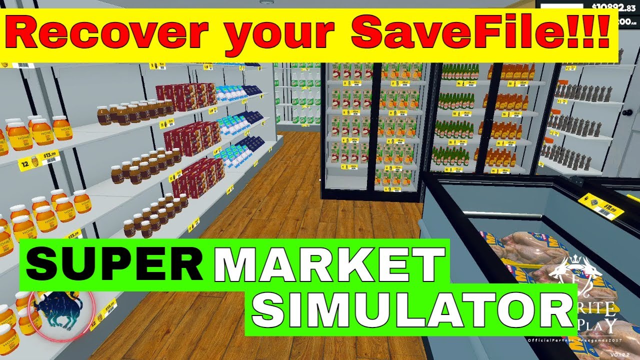 Supermarket Simulator - How to fix broken saves ! - YouTube