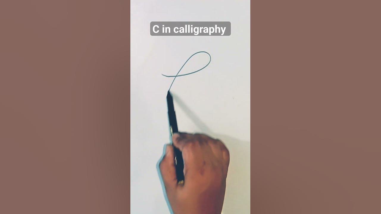 How to write C in calligraphy #caligraphy # ...