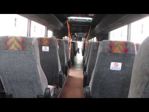 Riding Ensignbus articulated Volvo B10MA-55 TSU 642 at speed on the A13