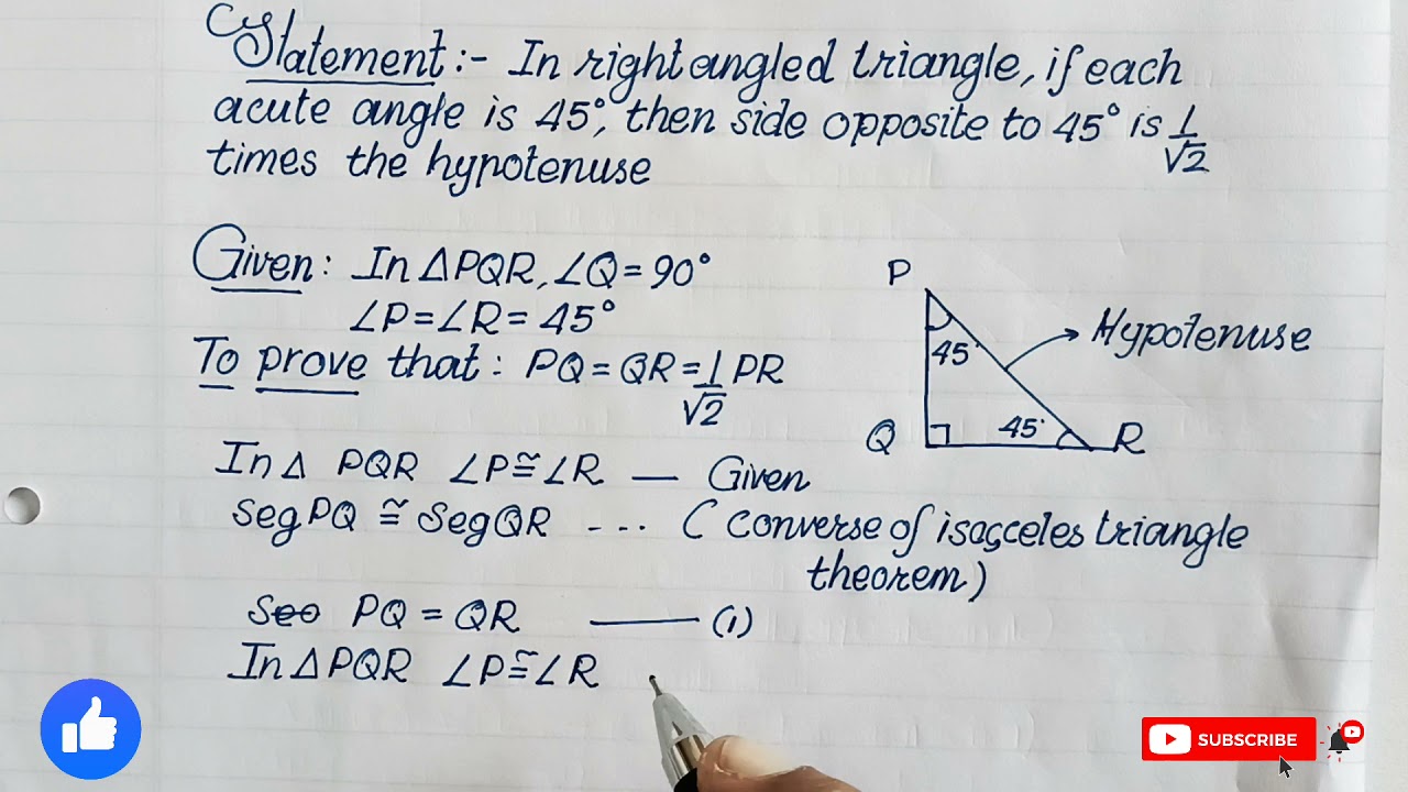 45 45 90 Triangle Theorem YouTube 45-45-90-triangle-theorem-youtube