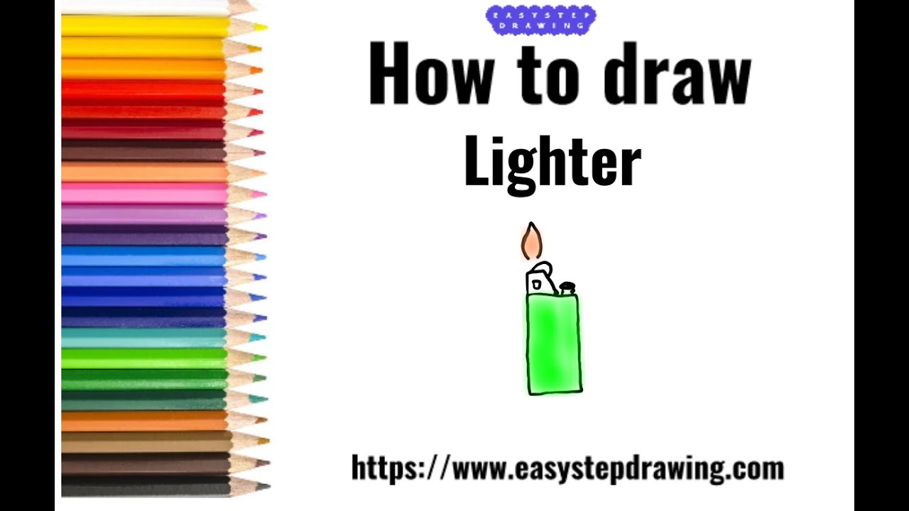 How to draw lighter in easy step by step | #lighter #easystepdrawing ...